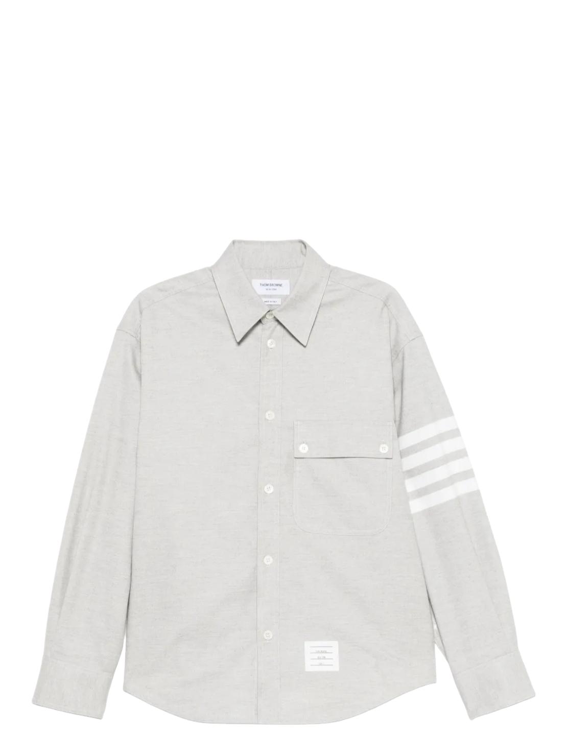 THOM BROWNE Thom Browne 4-Bar Flannel Shirt